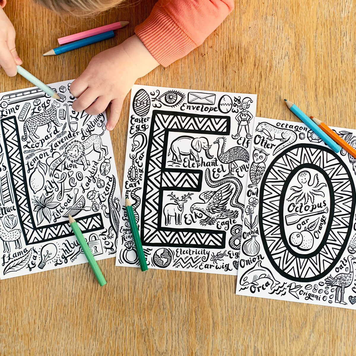 Colouring in Alphabet, Colouring Posters full set 26 letters - downloa ...