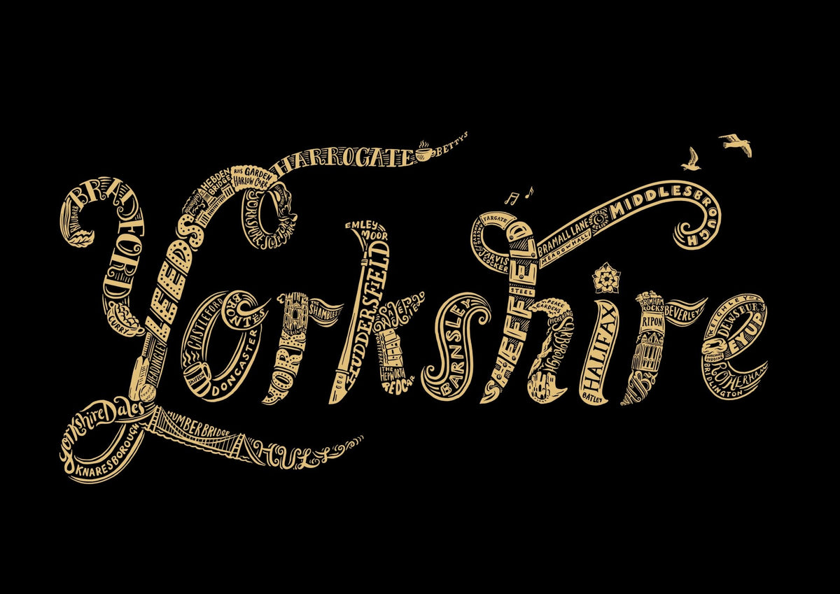 Yorkshire Print - Gold lettering – Lucy Loves This