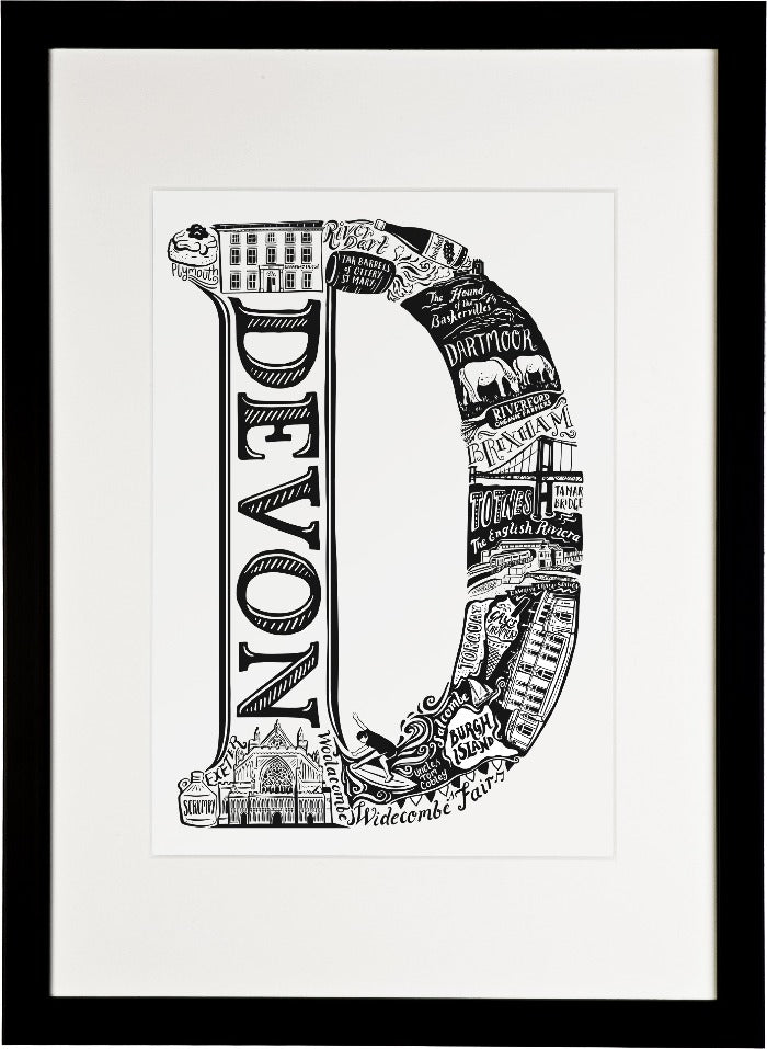 Devon print - Devon housewarming gift - Devon gift – Lucy Loves This