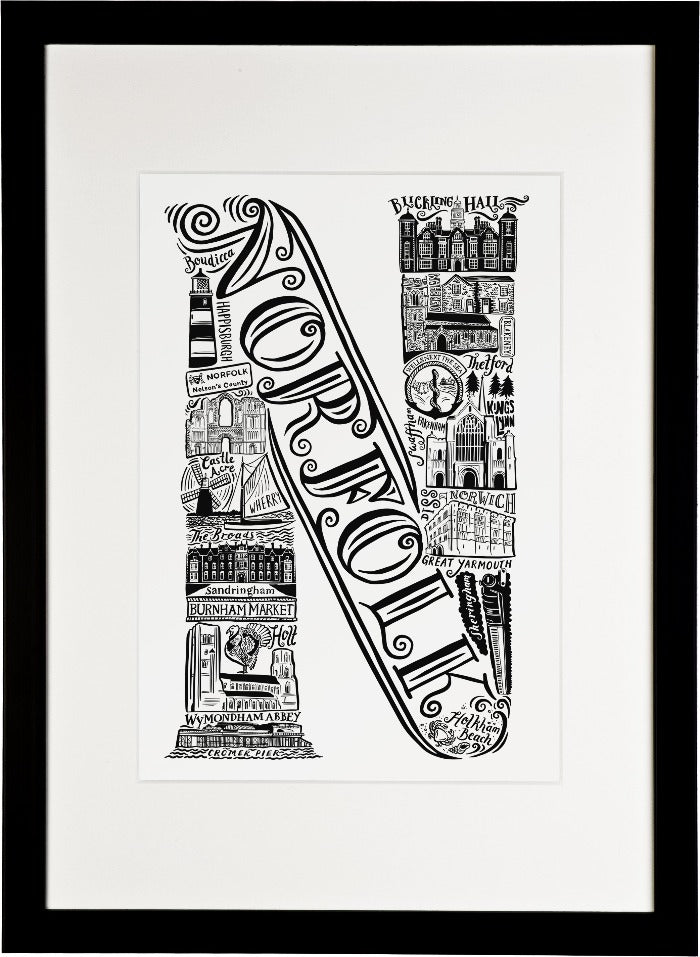 Norfolk Print- Norfolk Gift- Norfolk wall art - Norfolk poster – Lucy ...