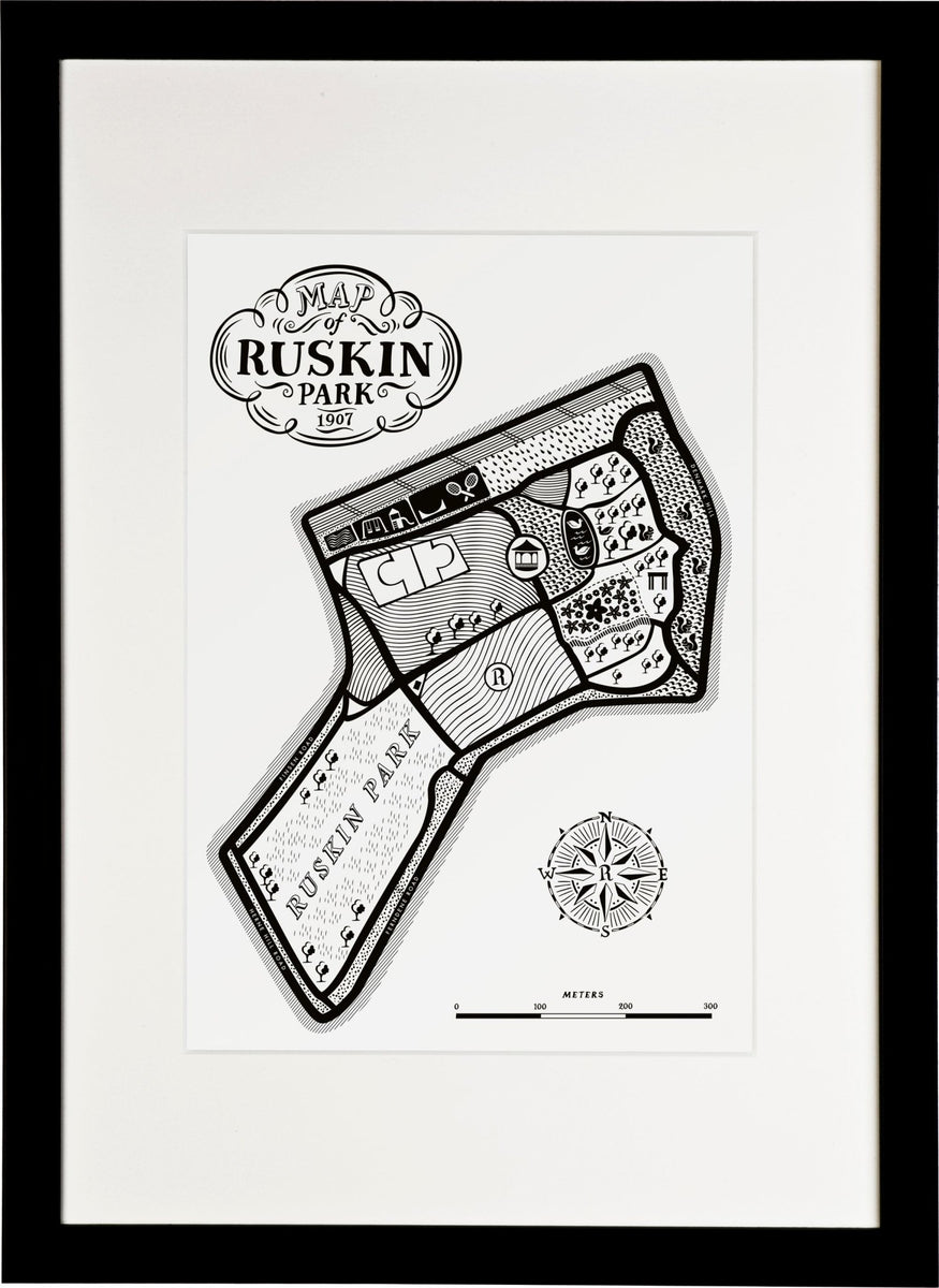 Ruskin Park Map Print - Available A4 & A3 – Lucy Loves This