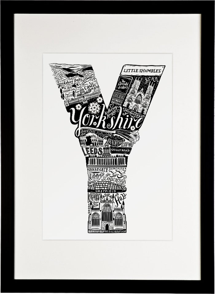 Yorkshire Print- Yorkshire Gift - Yorkshire poster - Yorkshire present ...